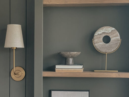 Tips for Decorating Shallow Shelves - Samantha Potter Home
